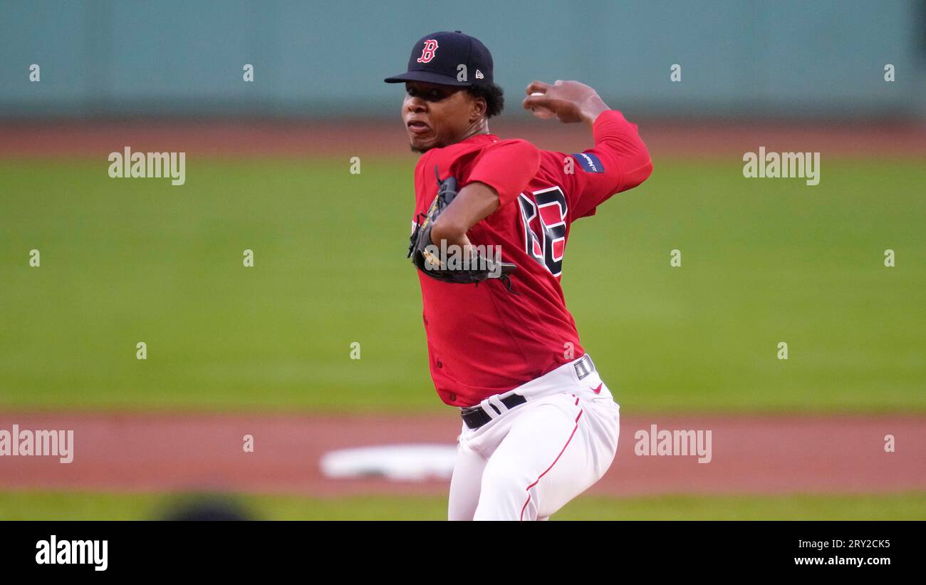Boston Red Sox starting pitcher Brayan Bello during a baseball game at ...