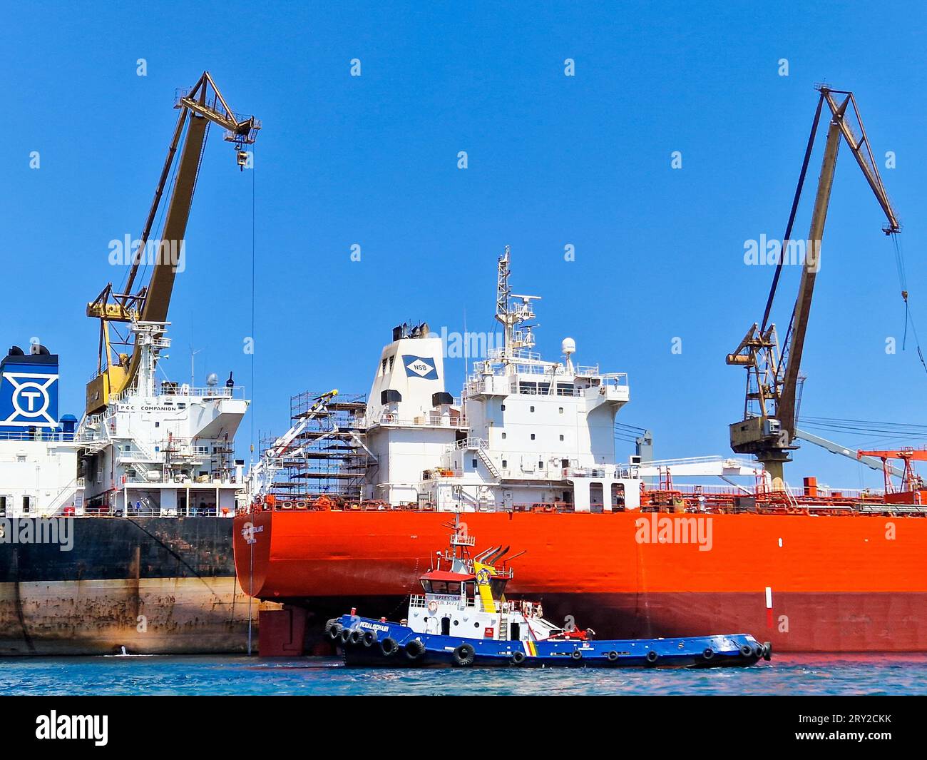 Onex Neorion Shipyard, Syros, island, Greece Stock Photo - Alamy