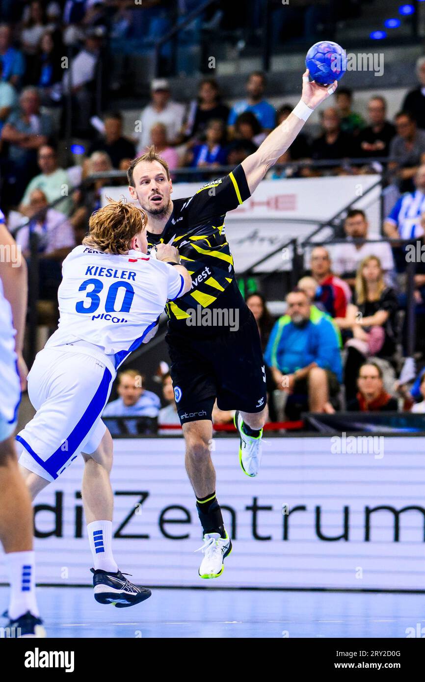 25 September 2023, Baden-Württemberg, Stuttgart: Handball: 1st ...