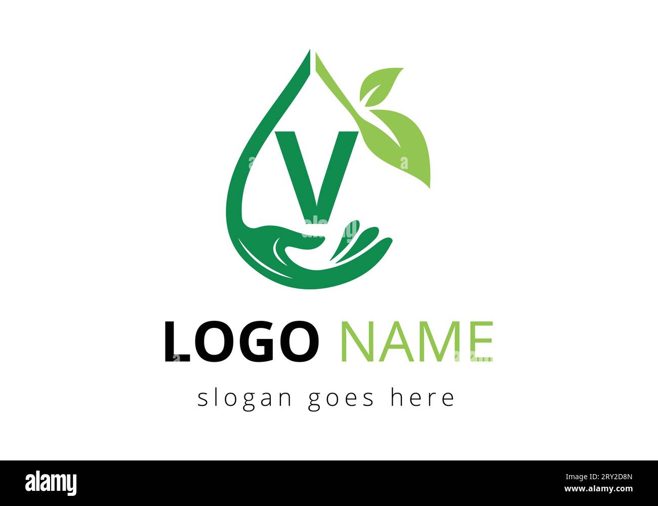 Letter V With Charity Help Hands Logo Design Vector Template ...