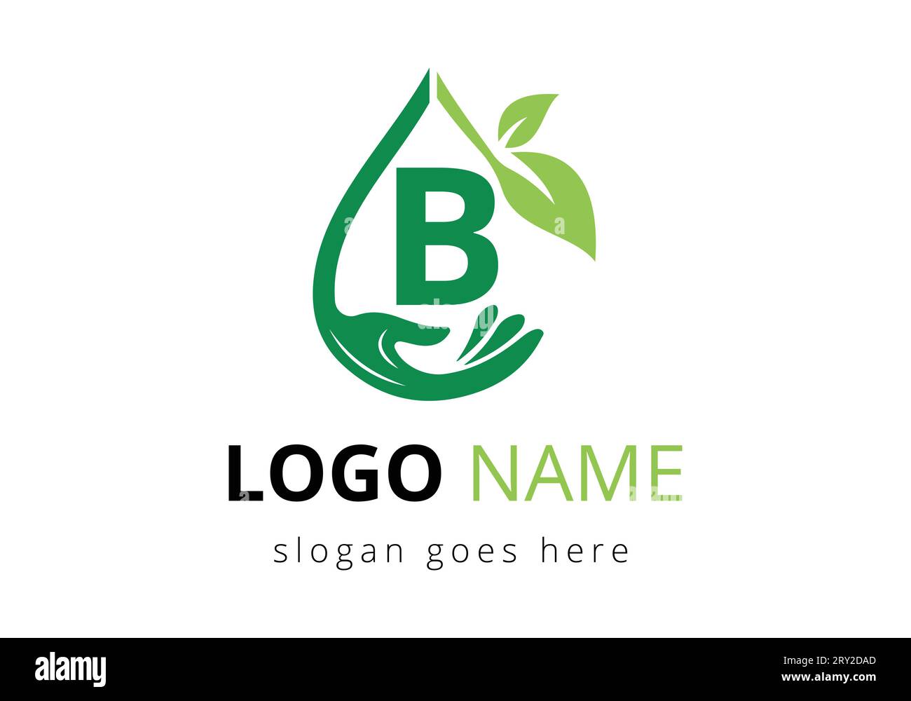 Letter B With Charity Help Hands Logo Design Vector Template ...