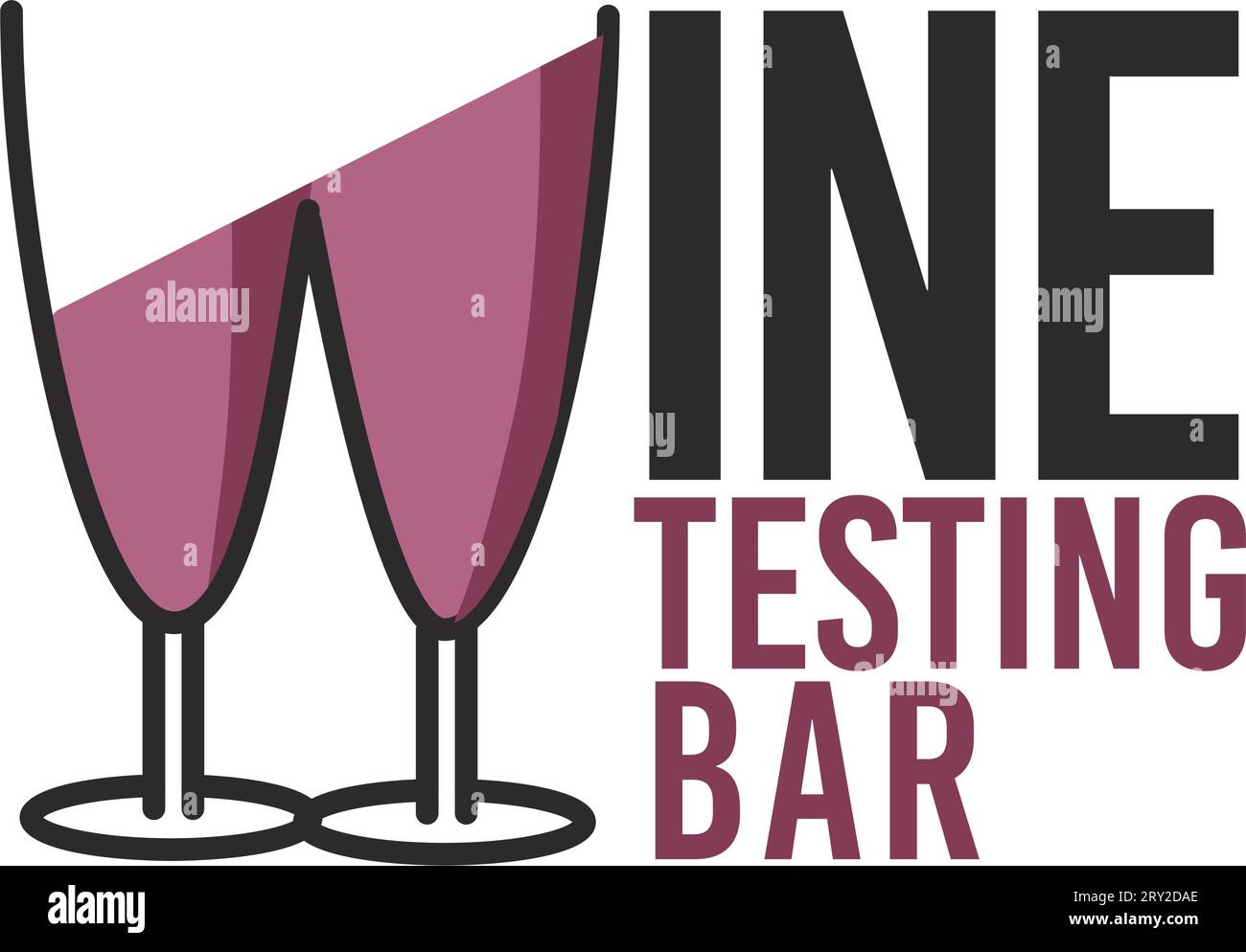 Wine testing bar, sommelier and degustation vector Stock Vector Image ...