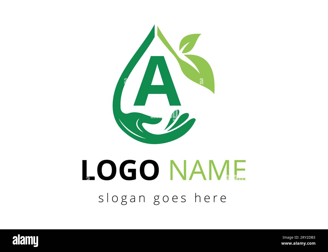 Letter A With Charity Help Hands Logo Design Vector Template ...