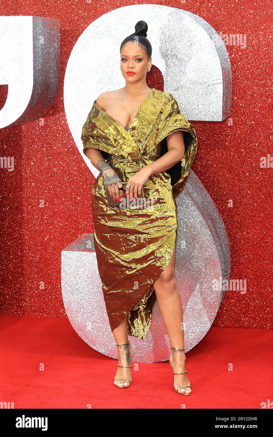 Rihanna attends the 'Ocean's 8' UK Premiere at Cineworld Leicester ...