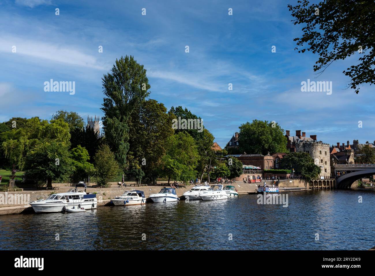 View across the Ouse in York city centre Stock Photo - Alamy