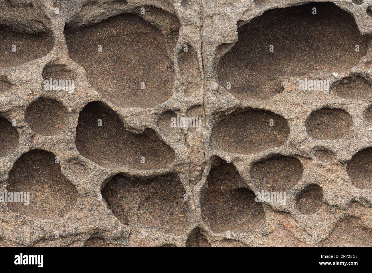 Erosive pattern and texture in sedimentary rock on the Oregon coast ...