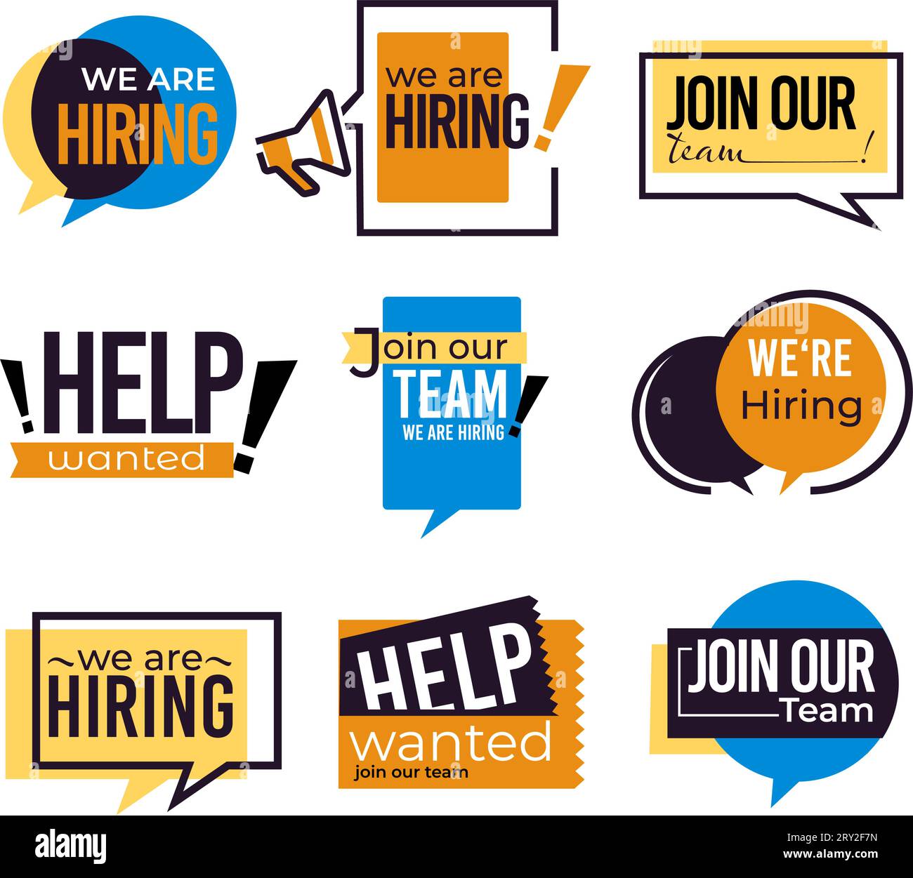We are hiring, employment announcement banners Stock Vector Image & Art ...