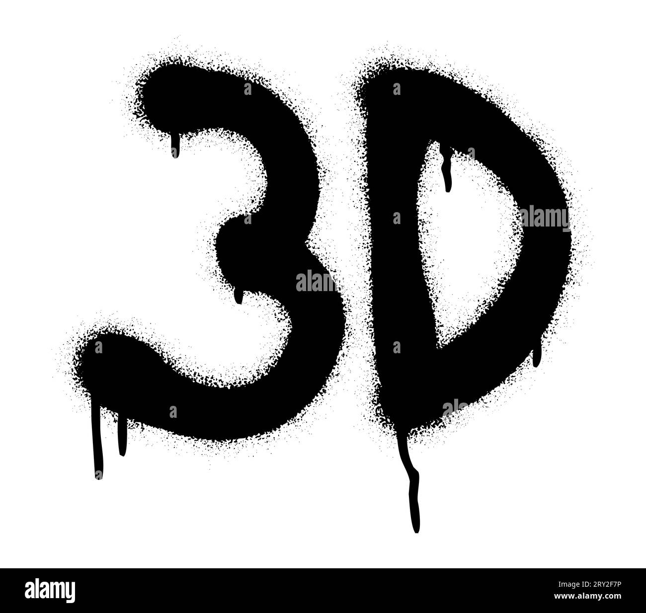 Spray graffiti 3D inscription over white Stock Vector Image & Art - Alamy