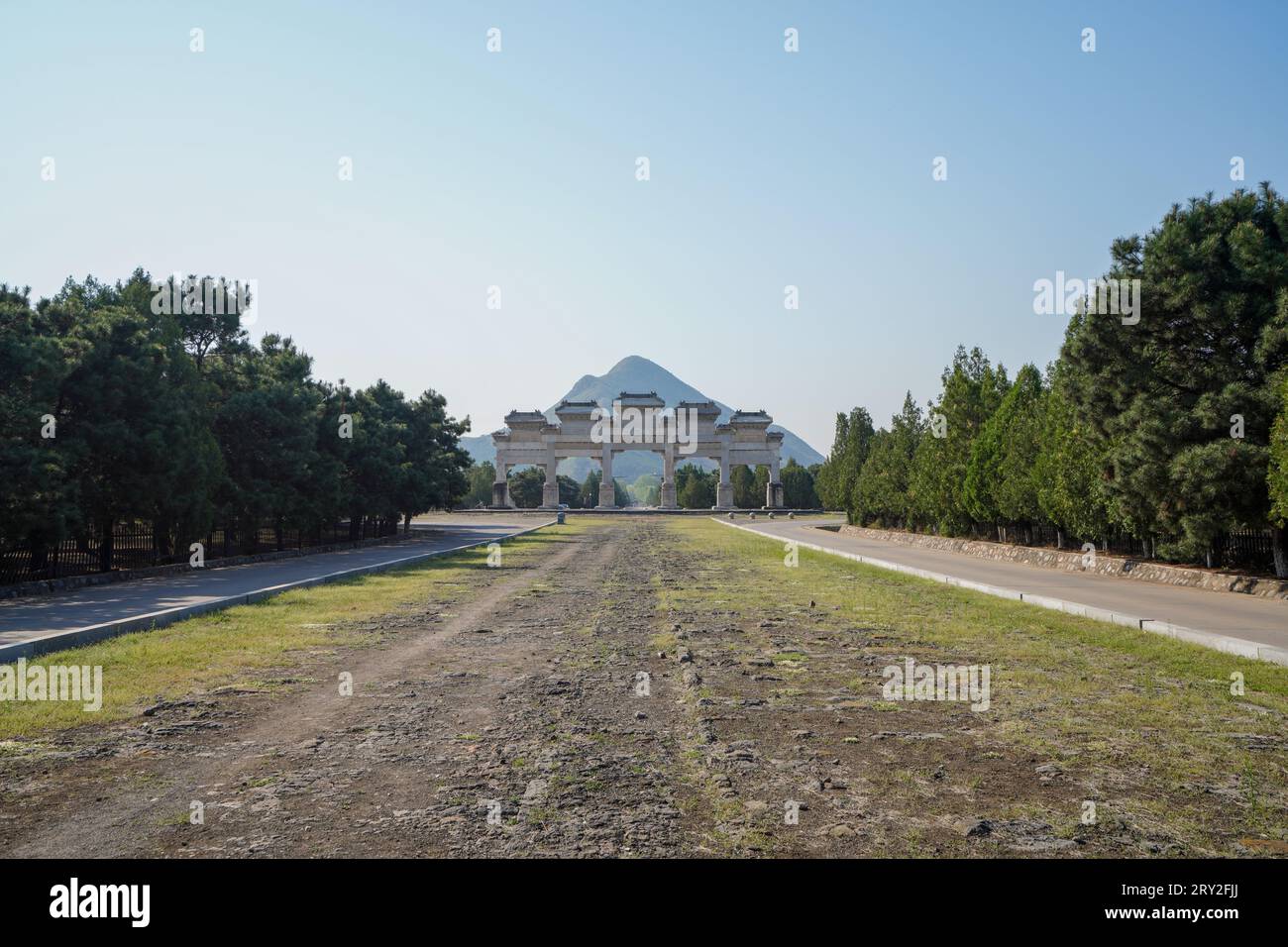 Zunhua City, China - May 1, 2023: The Stone memorial archway was built ...