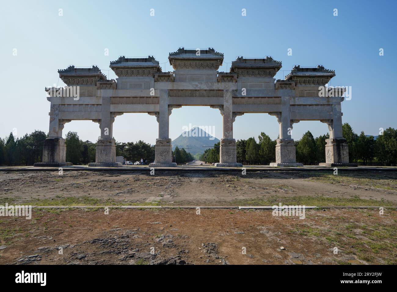 Zunhua City, China - May 1, 2023: The Stone memorial archway was built ...