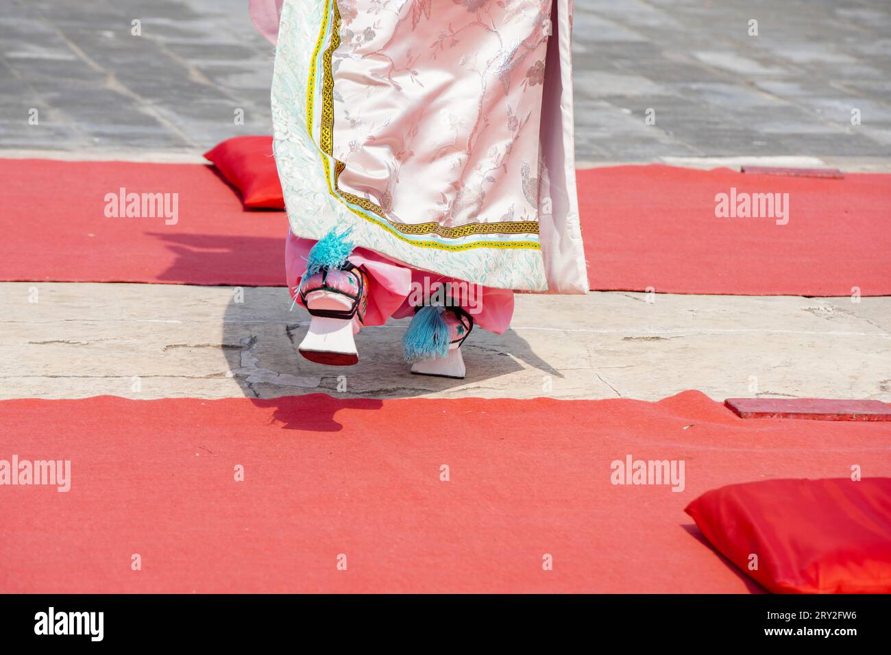 Shoes worn by concubines in the Qing Dynasty of China Stock Photo - Alamy
