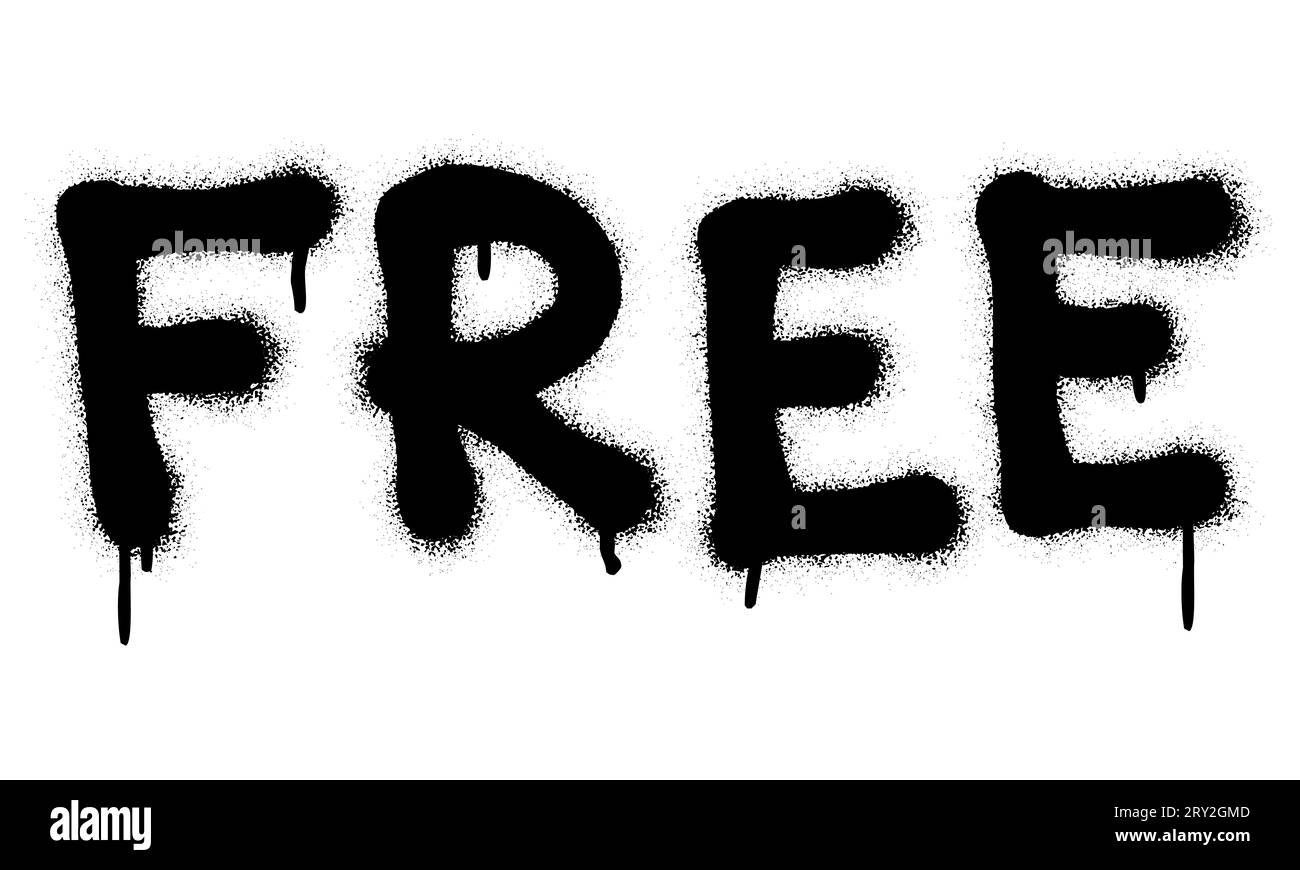 Isolated spray-painted graffiti word FREE over white Stock Vector Image ...
