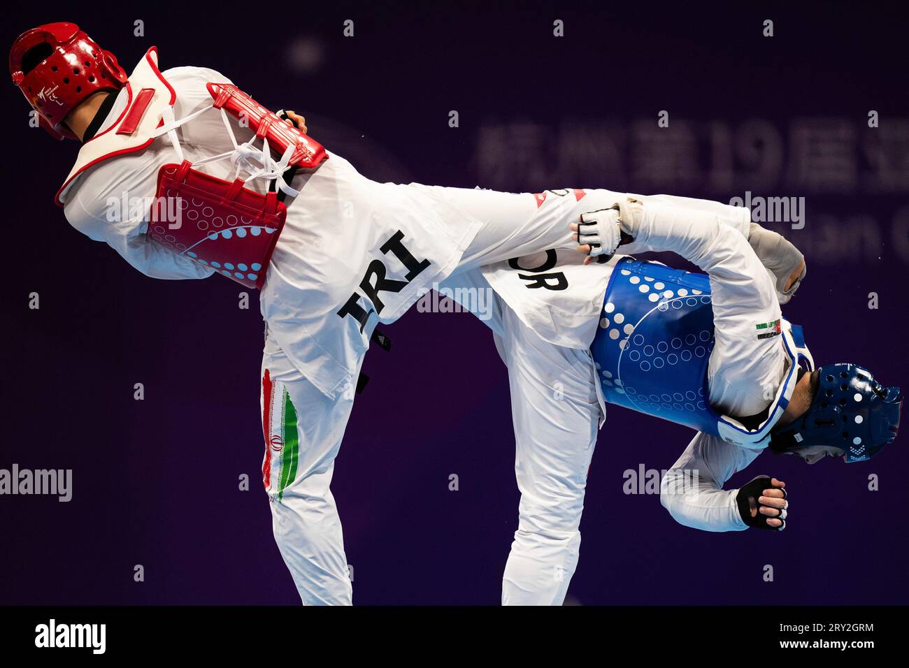 CORRECTS DAY AND DATE - Iran's Salimi Arian competes against Jordan's ...