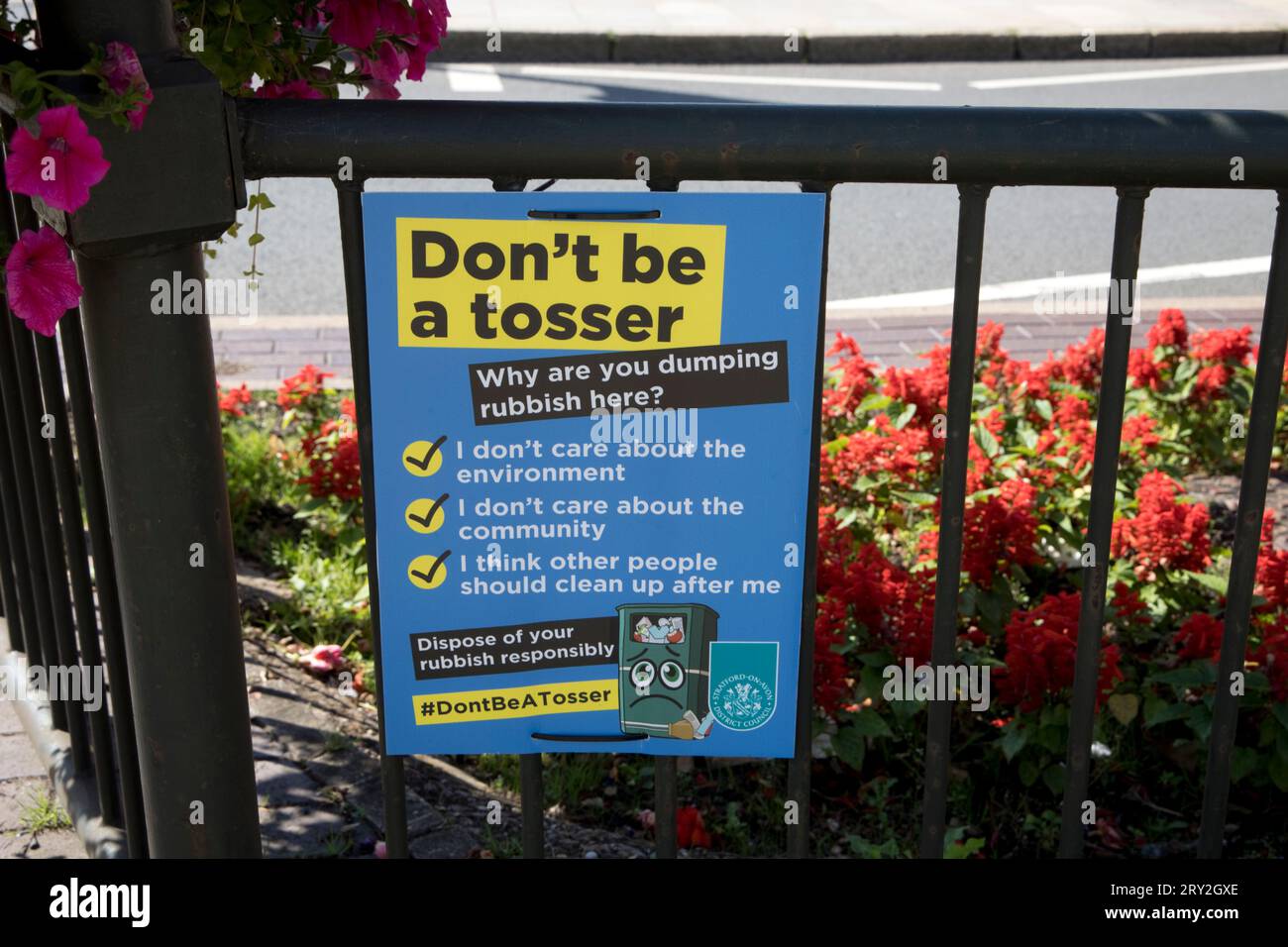Don't be a tosser no litter poster by public floral displays ...
