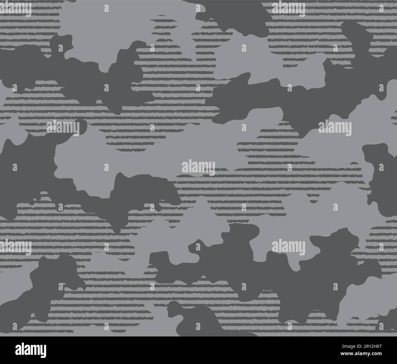 Urban camouflage seamless pattern and grunge horizontal lines. Black ...