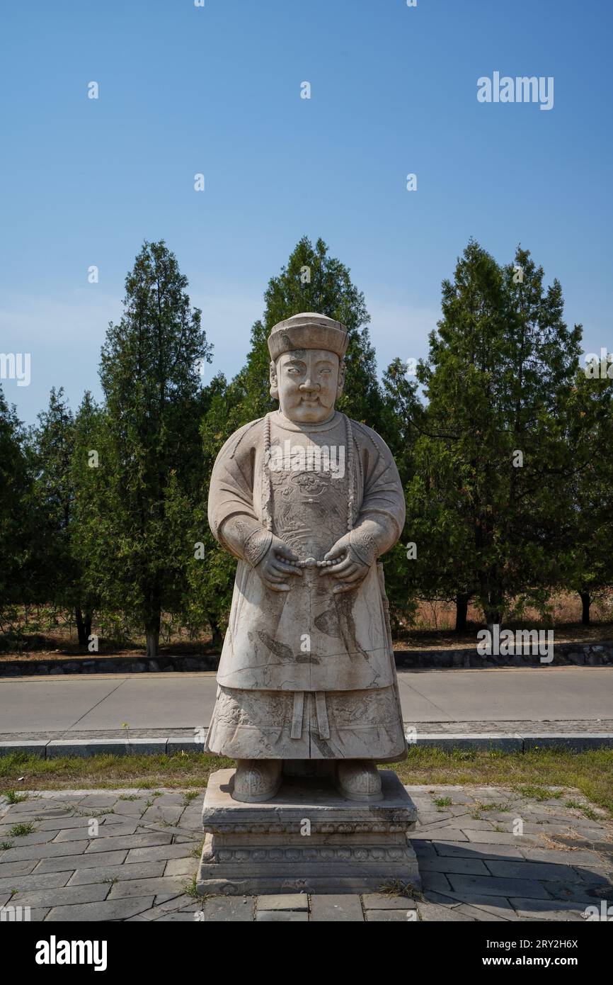 Zunhua City, China - May 1, 2023: Figure Stone Sculpture in the Eastern ...