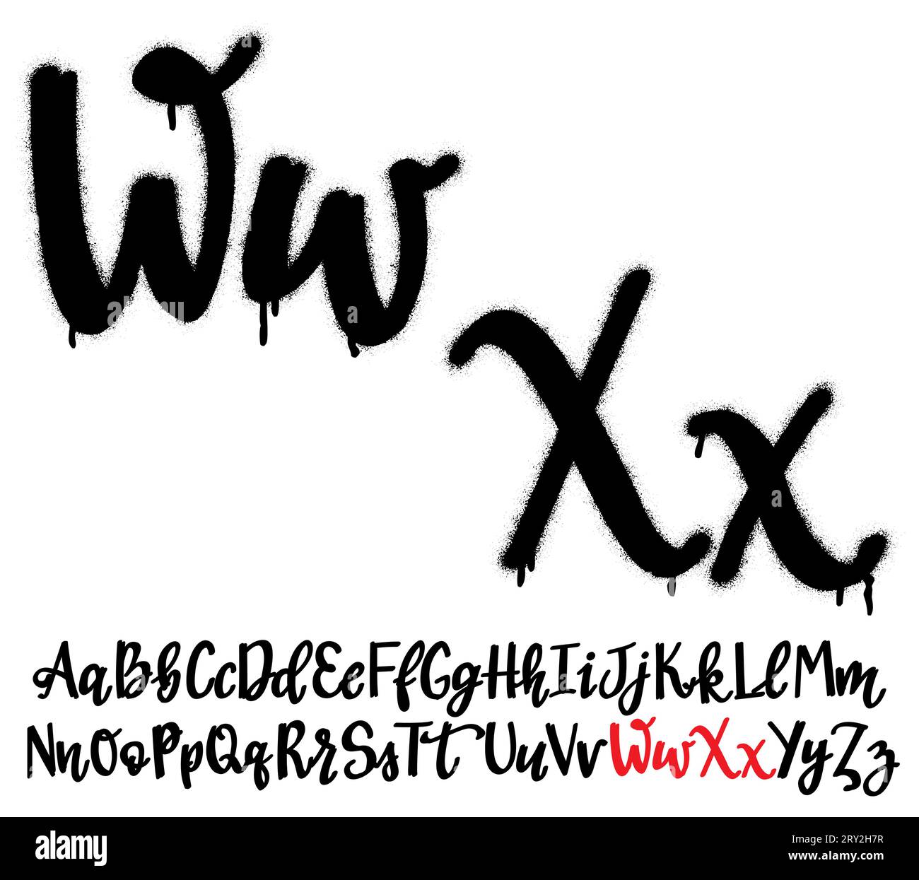 Hand lettering alphabet hi-res stock photography and images - Alamy