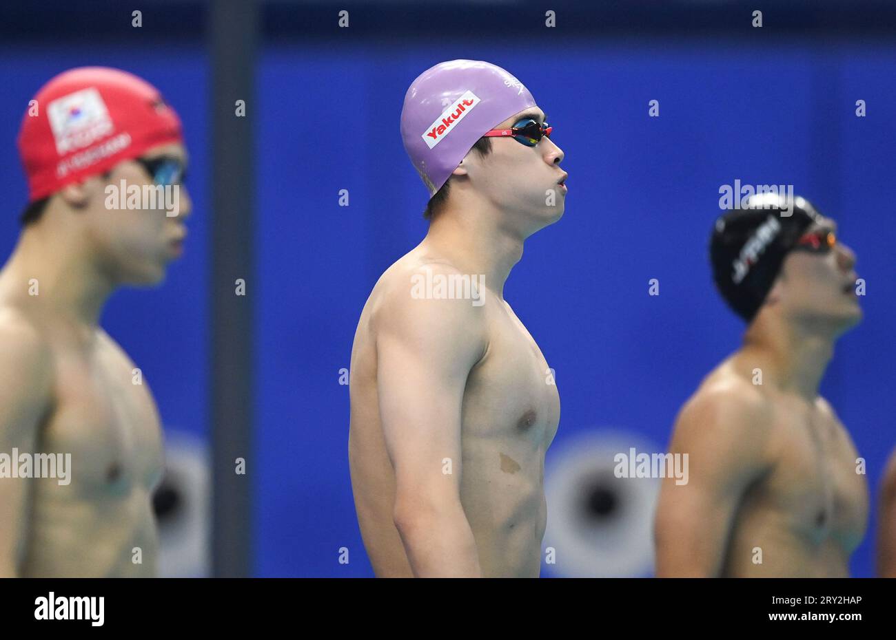 Hangzhou, China's Zhejiang Province. 28th Sep, 2023. Pan Zhanle (C) of ...