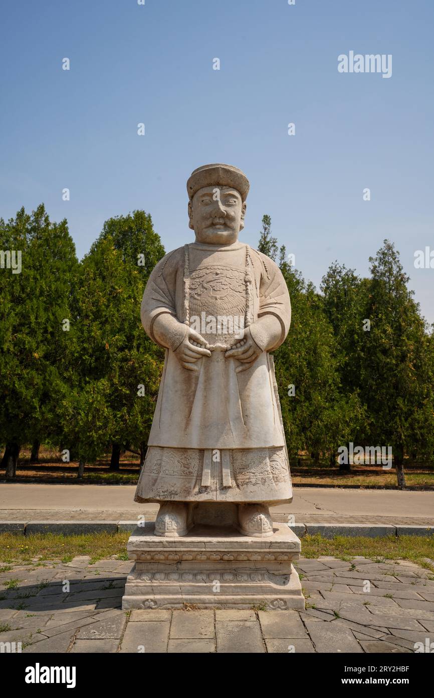 Zunhua City, China - May 1, 2023: Figure Stone Sculpture in the Eastern ...