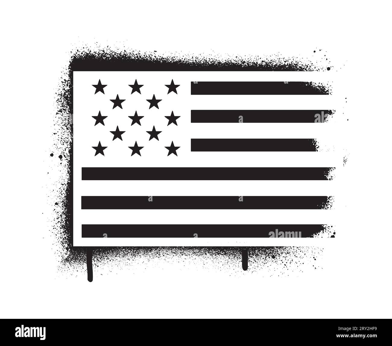 Black flag of america Stock Vector Images - Alamy