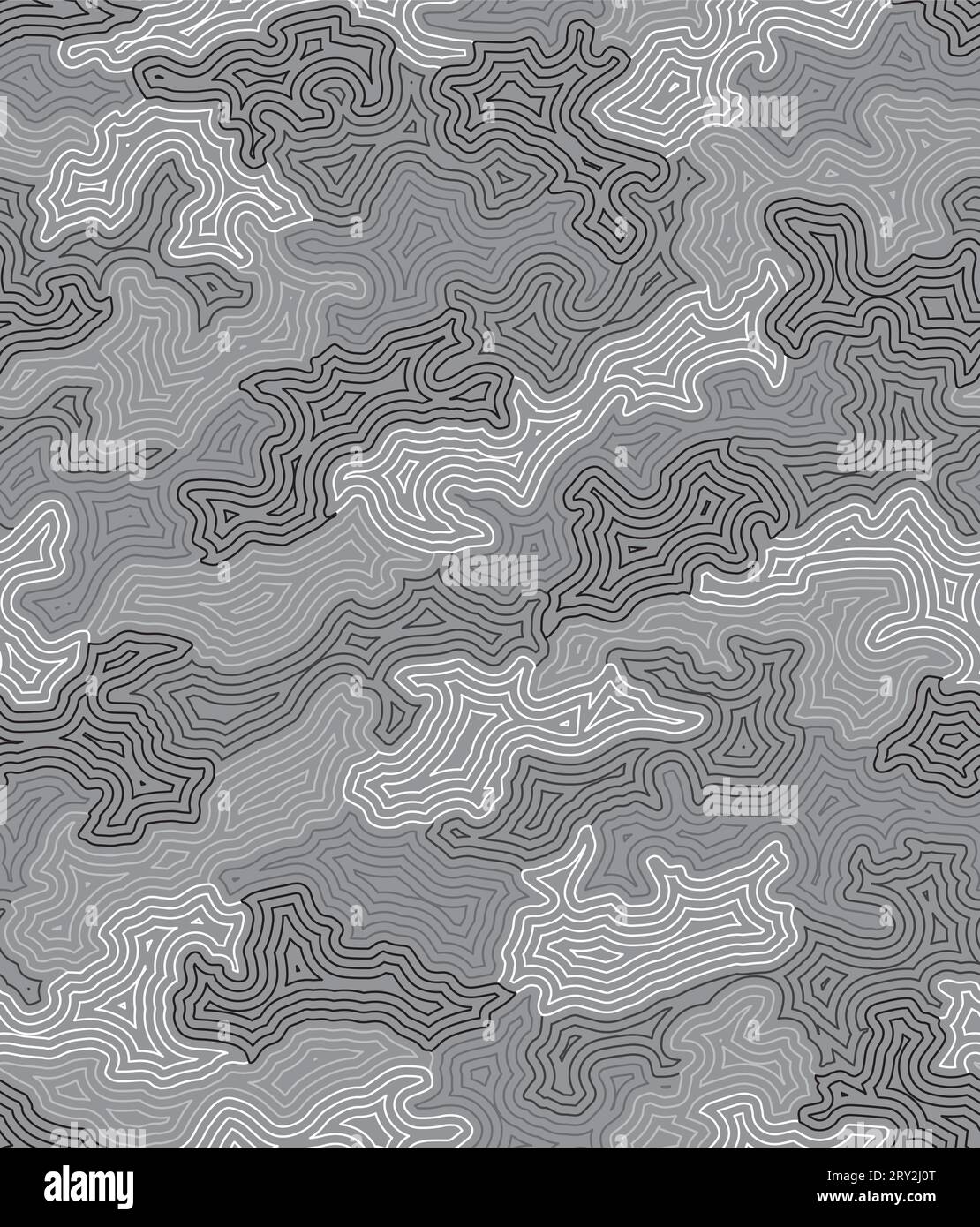 Urban camouflage seamless pattern. Concentric lines texture. Black ...