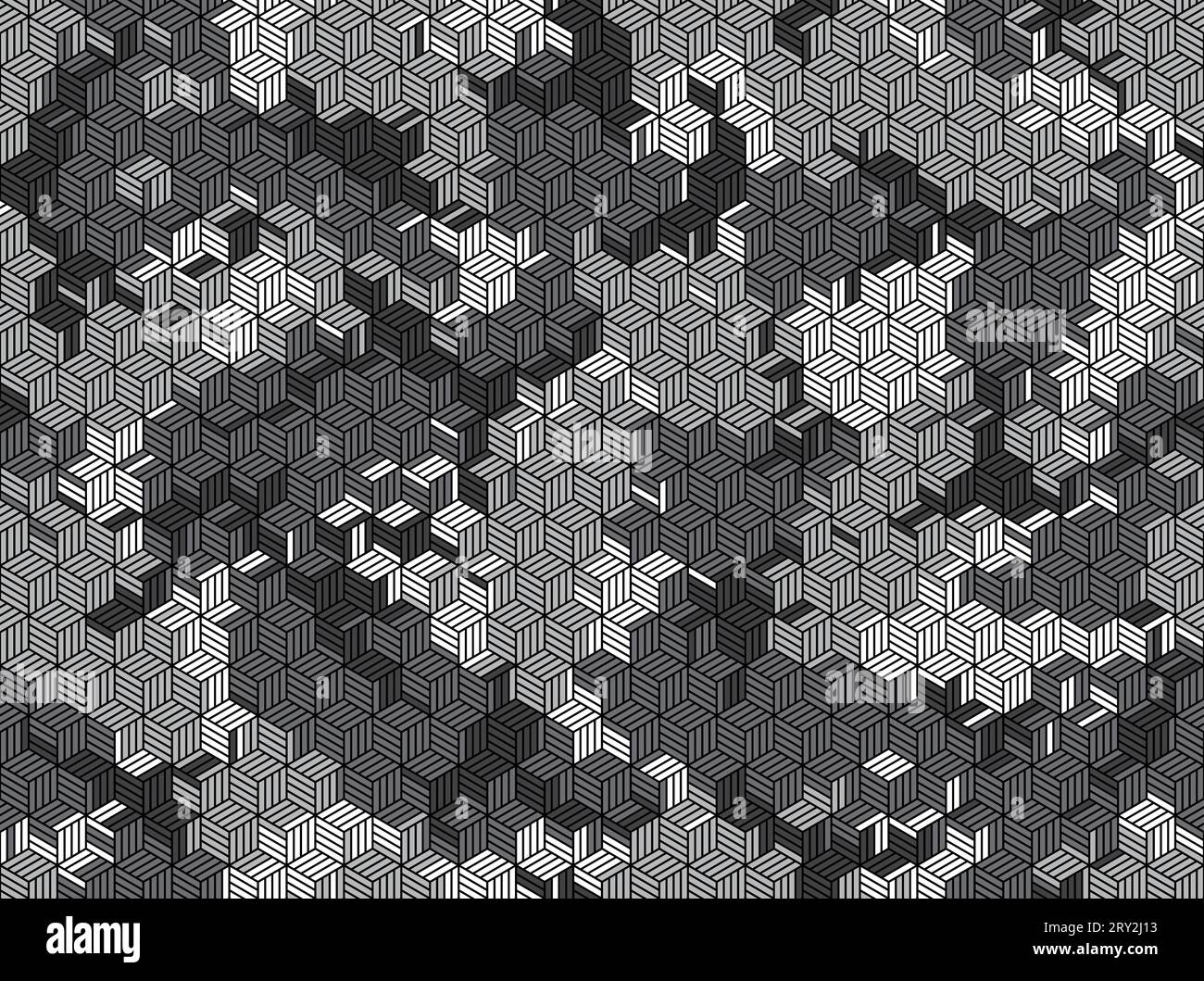 Urban camouflage seamless pattern. Isometric grid lines texture. Black ...
