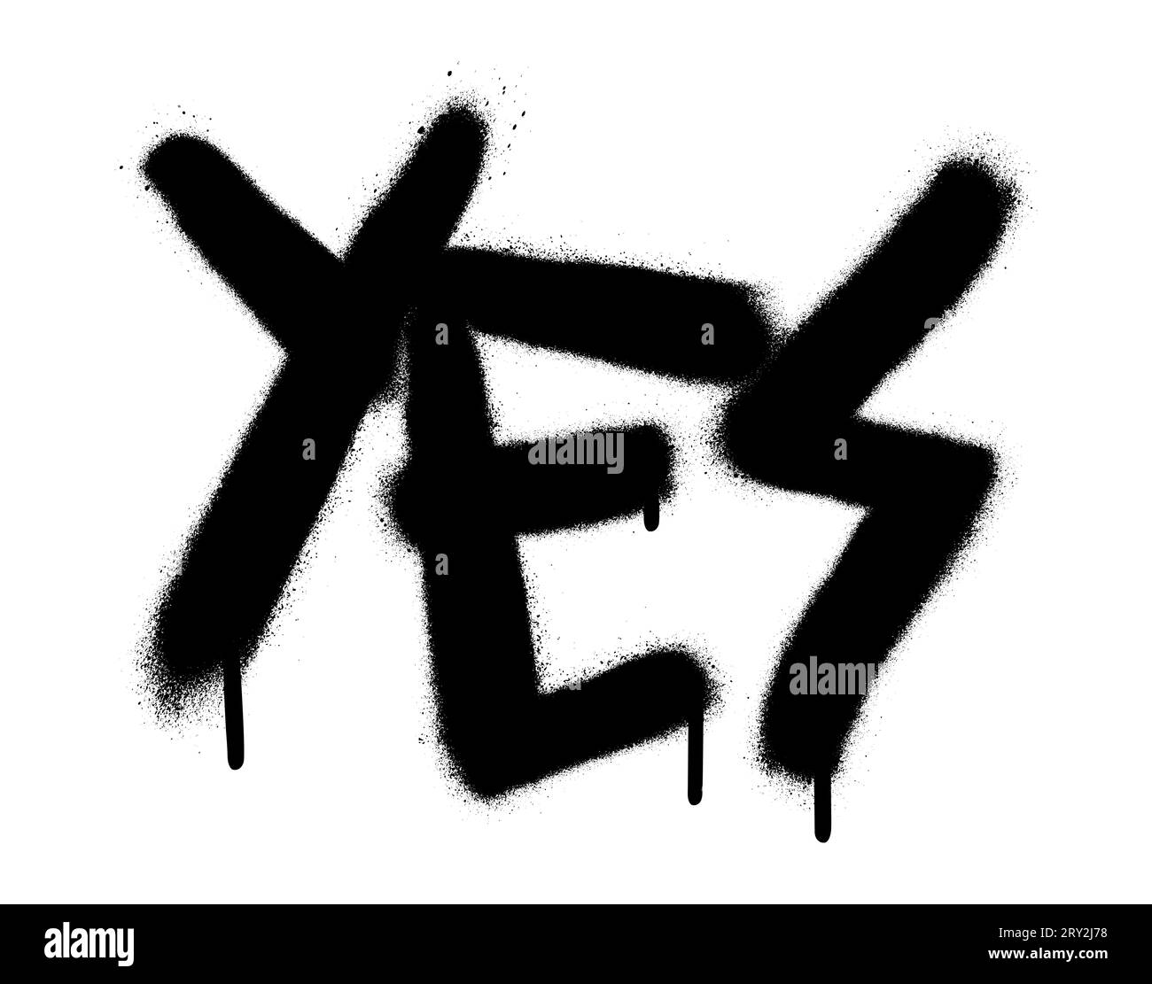 YES quote. Spray graffiti with copious leakage Stock Vector Image & Art ...