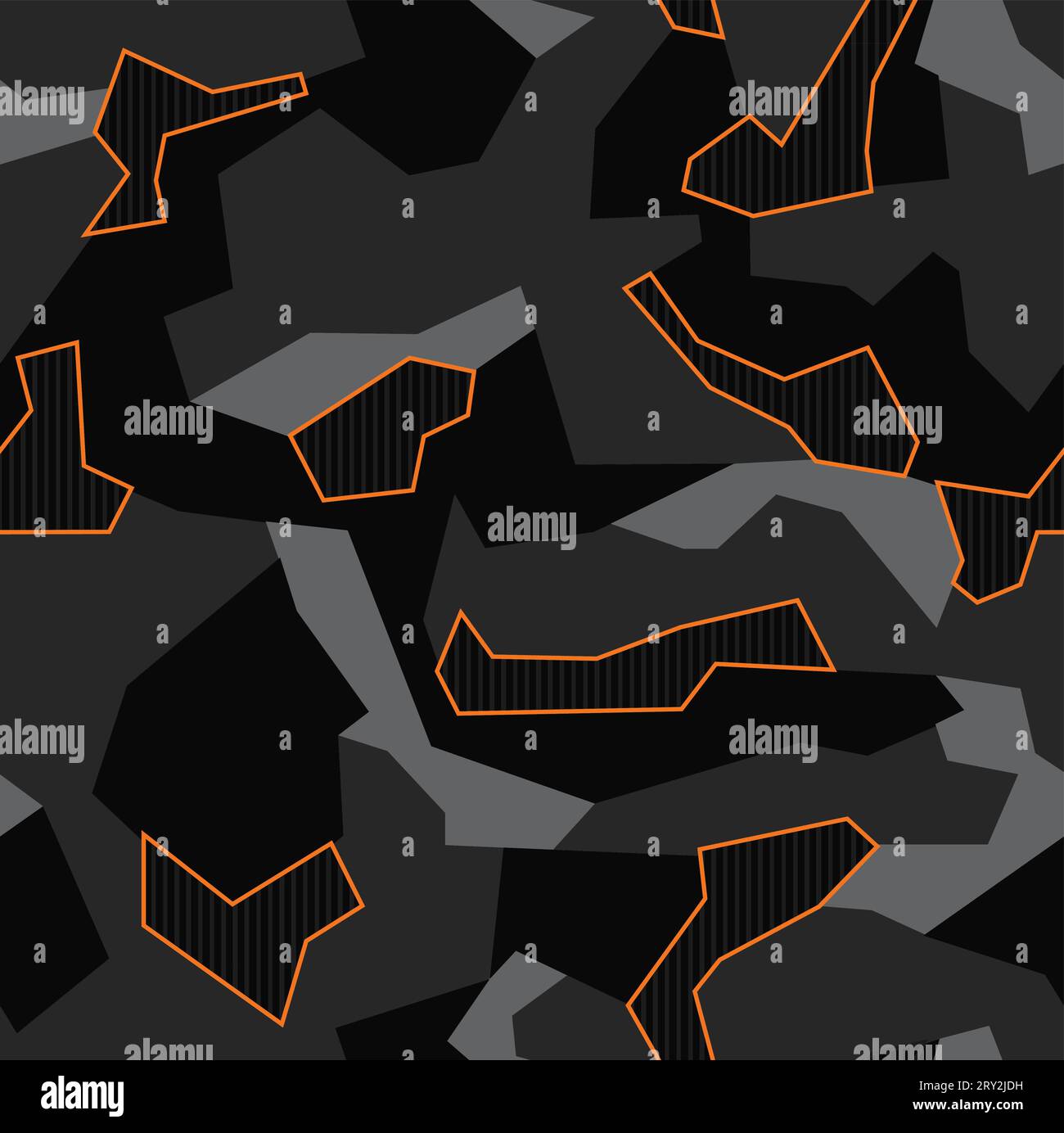 Urban night camouflage seamless pattern with polygonal shapes and ...