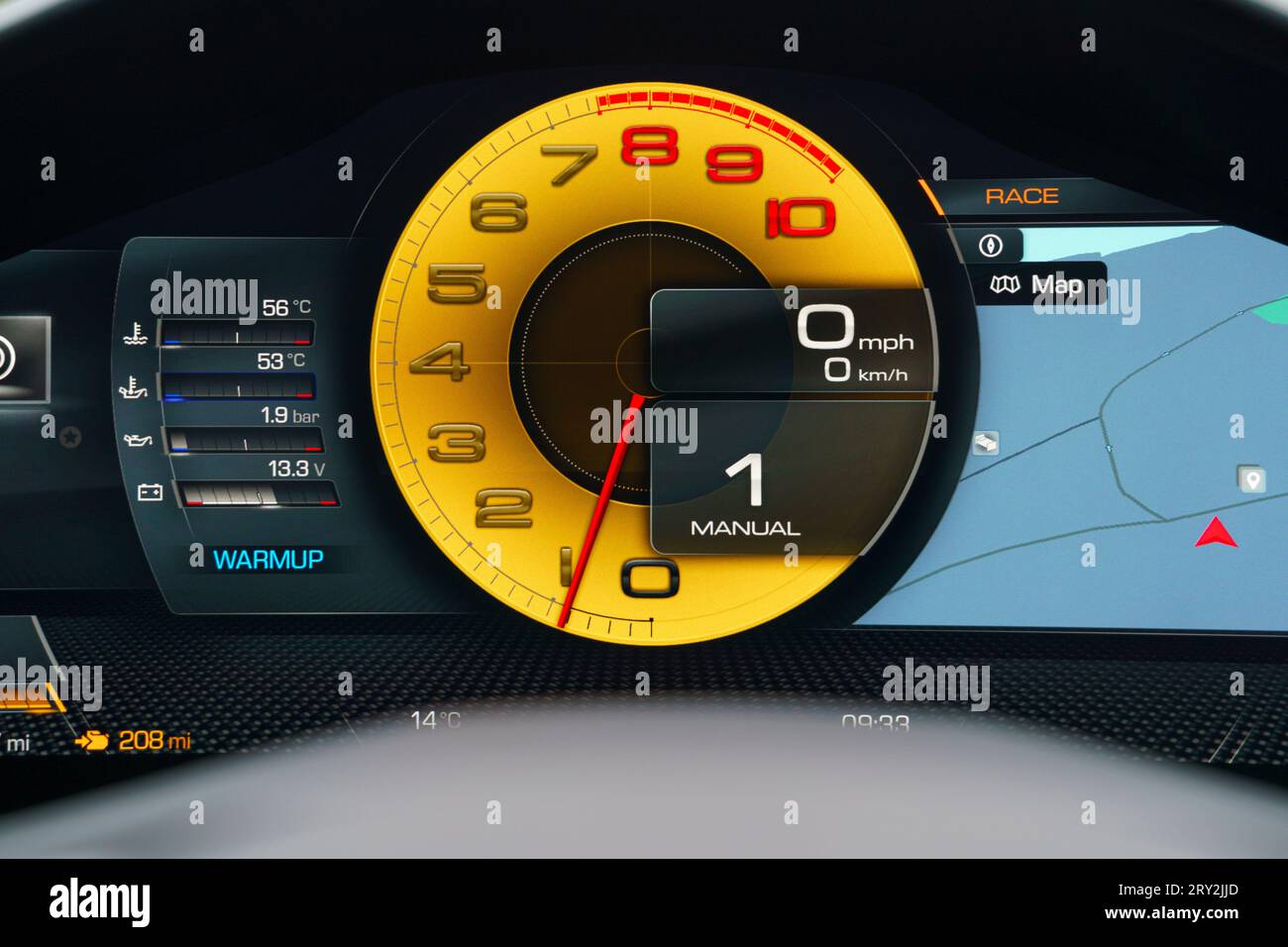 Digital car instruments hi-res stock photography and images - Alamy