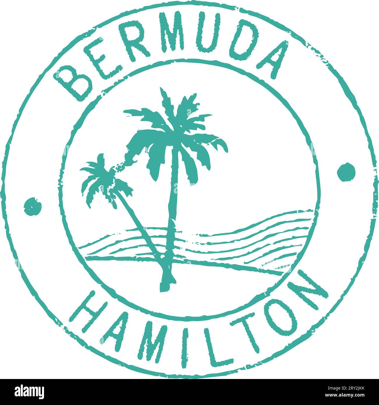 Postal grunge stamp ''Bermuda - Hamilton''. White background Stock ...