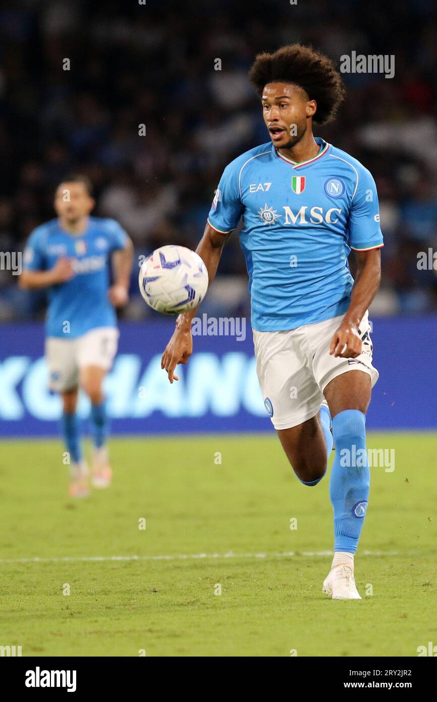 Napoli, Italy. 27th Sep, 2023. Jens Cajuste of Ssc Napoli in action ...