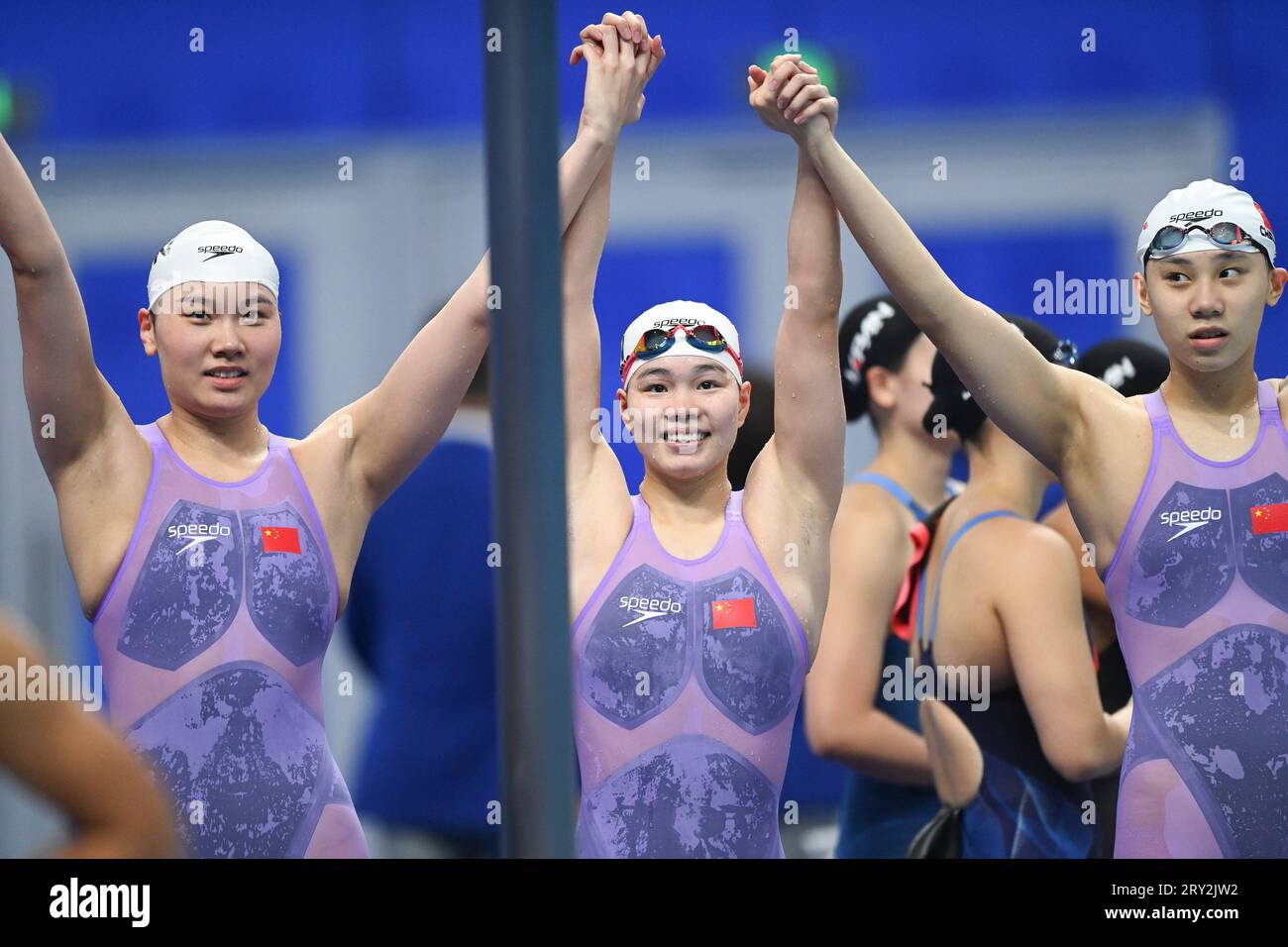 Hangzhou, China's Zhejiang Province. 28th Sep, 2023. (from L to R) Liu ...