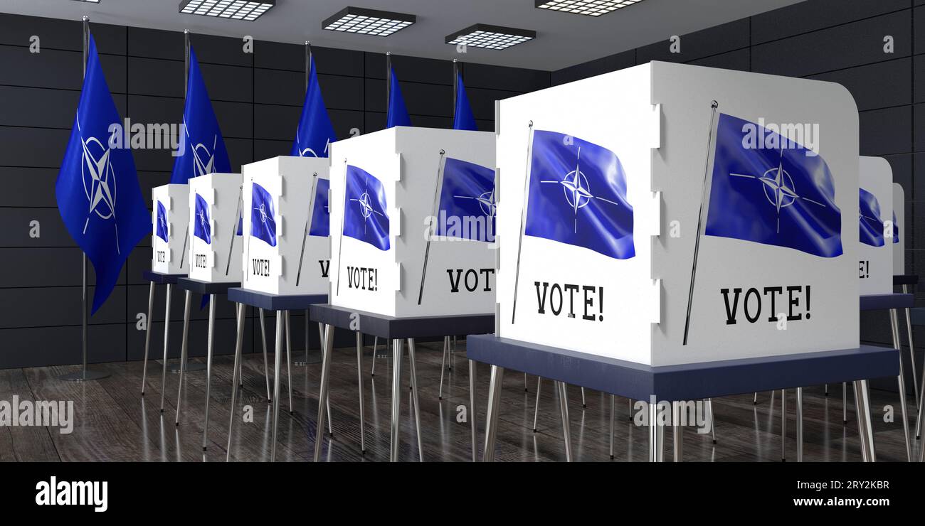 Nato flags room hi-res stock photography and images - Alamy