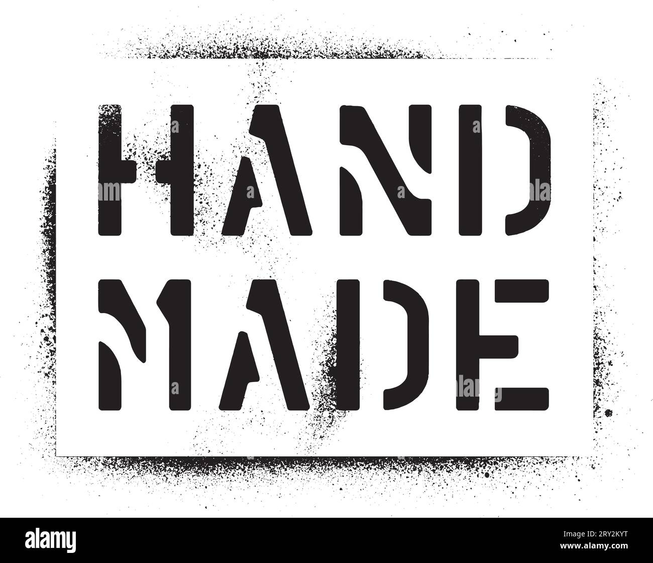 Spray paint graffiti stencil ''Hand made'' Stock Vector Image & Art - Alamy