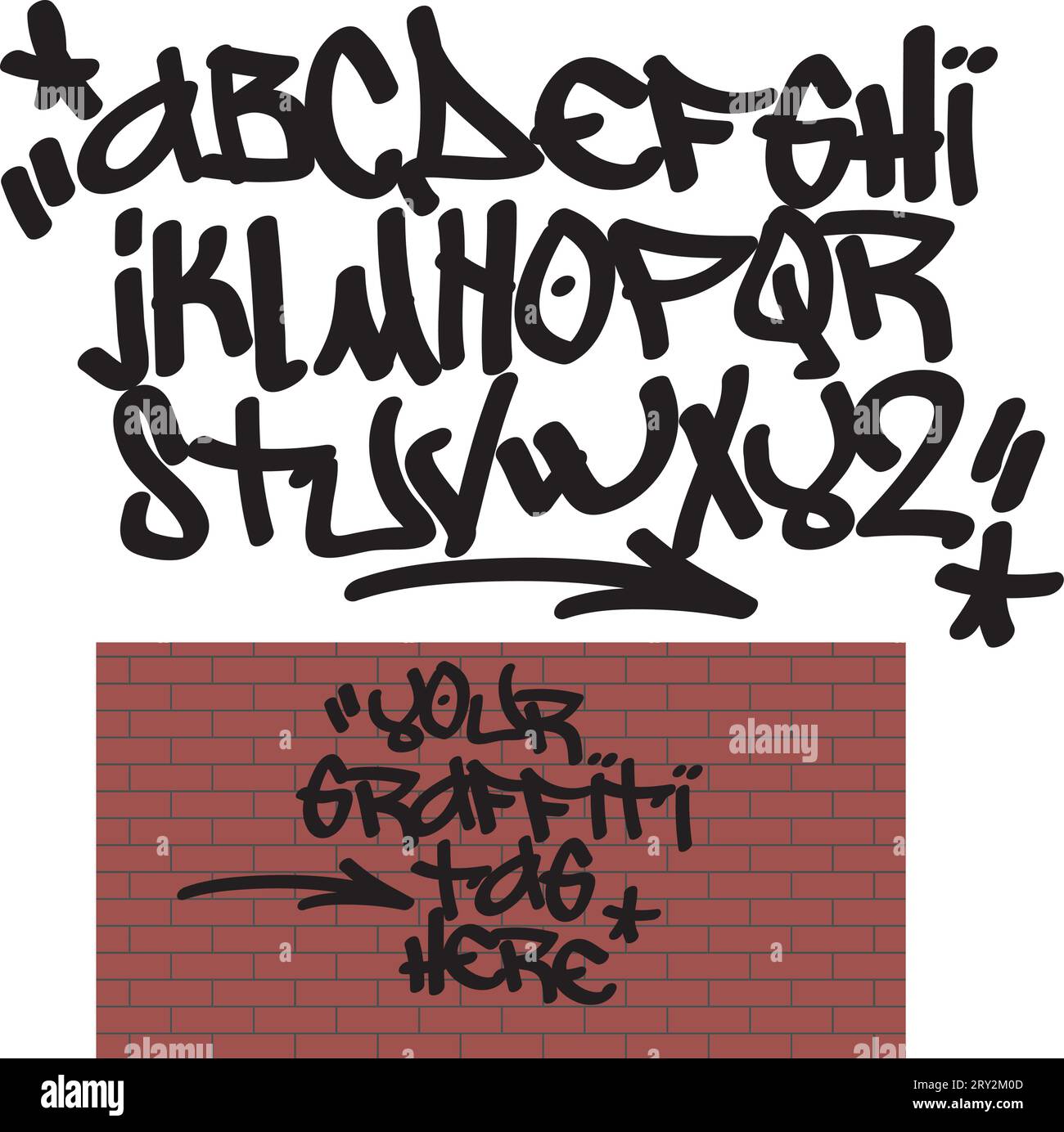 Brick font hi-res stock photography and images - Alamy