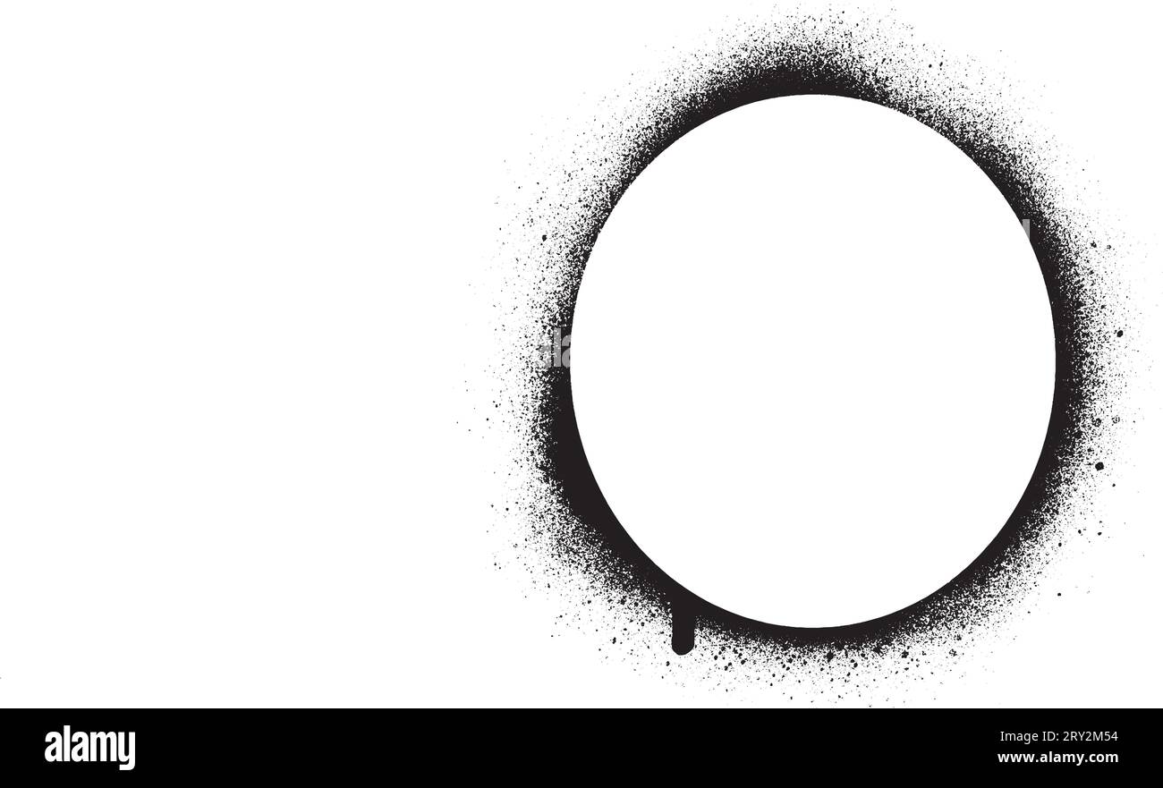 Round stencil template. Spray graffiti texture Stock Vector Image & Art ...
