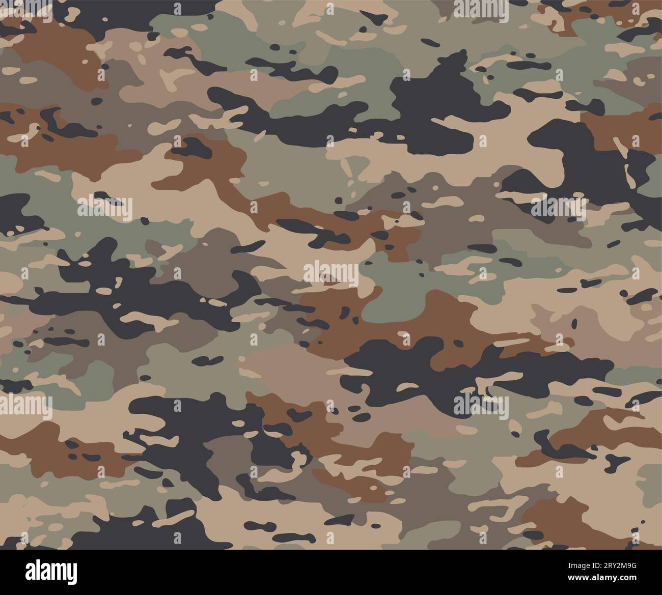 Camouflage seamless pattern. Seven colors of the natural environment ...