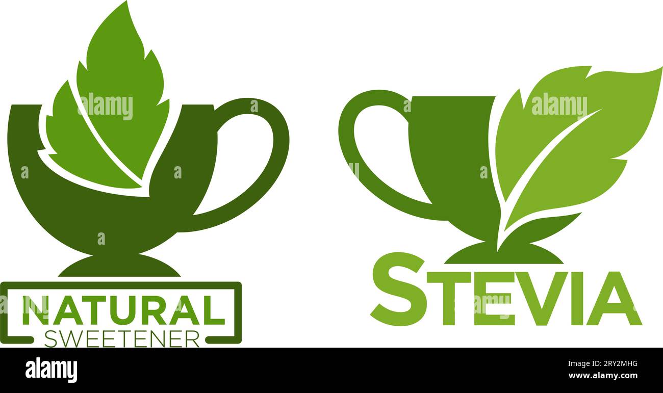 Natural stevia organic sweetener for dishes vector Stock Vector Image ...