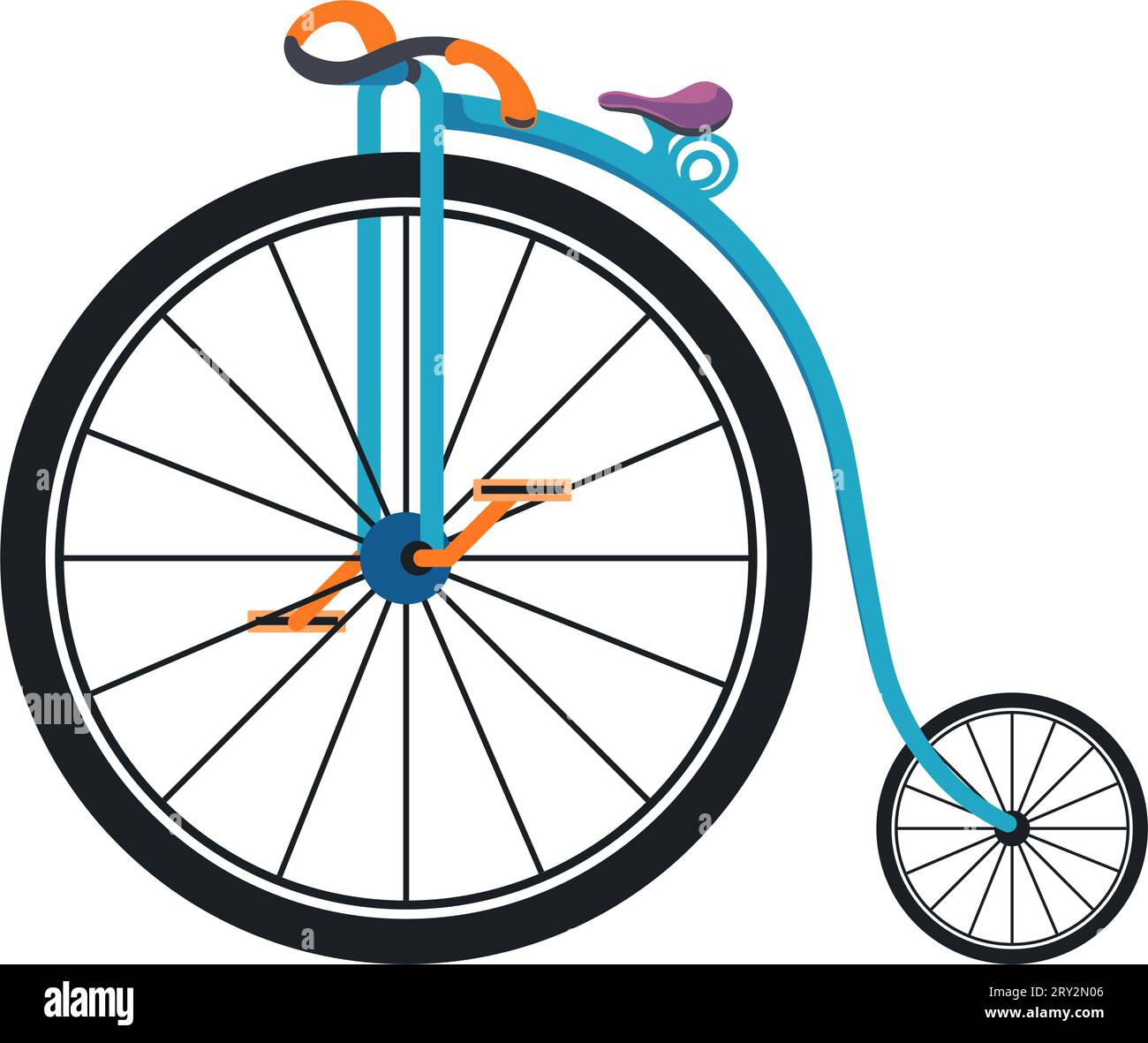 Retro monowheel or monocycle transport type vector Stock Vector Image ...