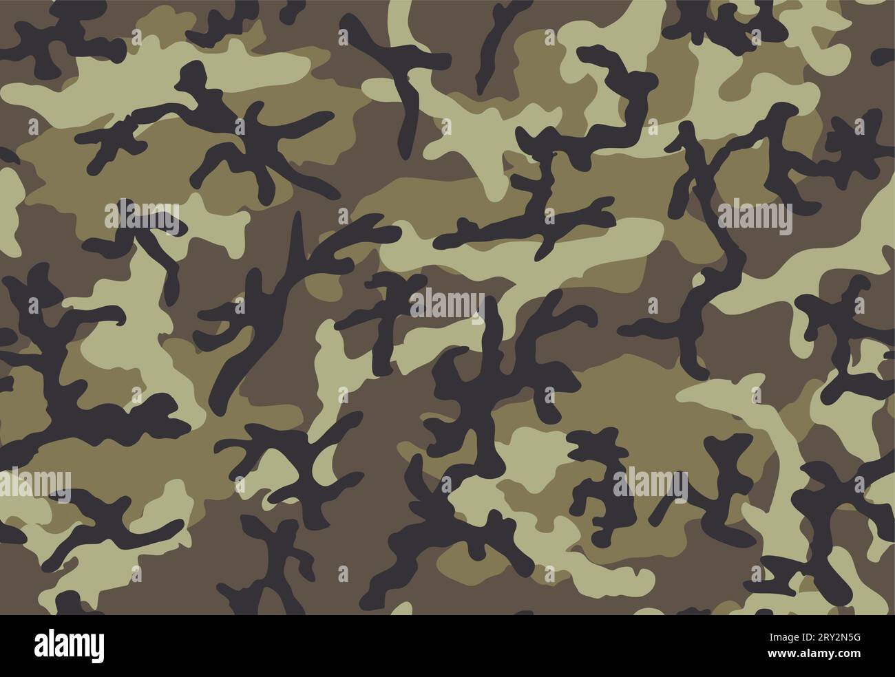 Military camouflage seamless pattern. Woodland four color scheme Stock ...