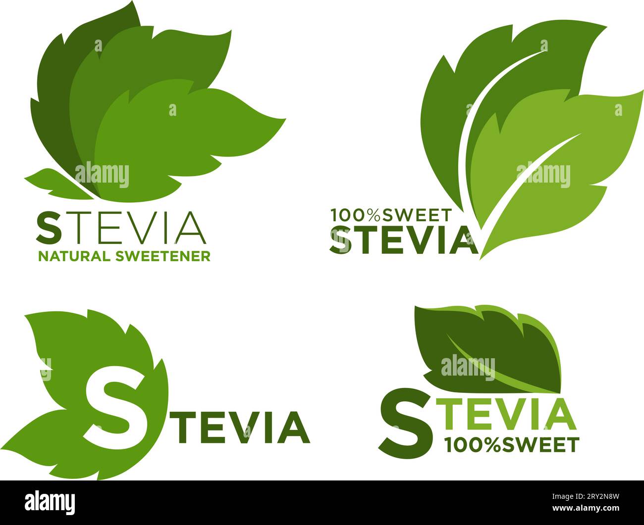 Sweet and natural sweetener, stevia leaves label Stock Vector Image ...