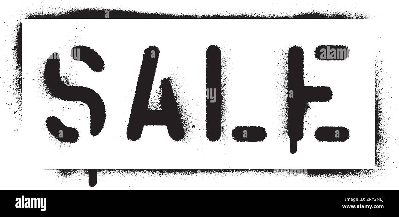''Sale'' quote. Spray paint graffiti stencil Stock Vector Image & Art ...