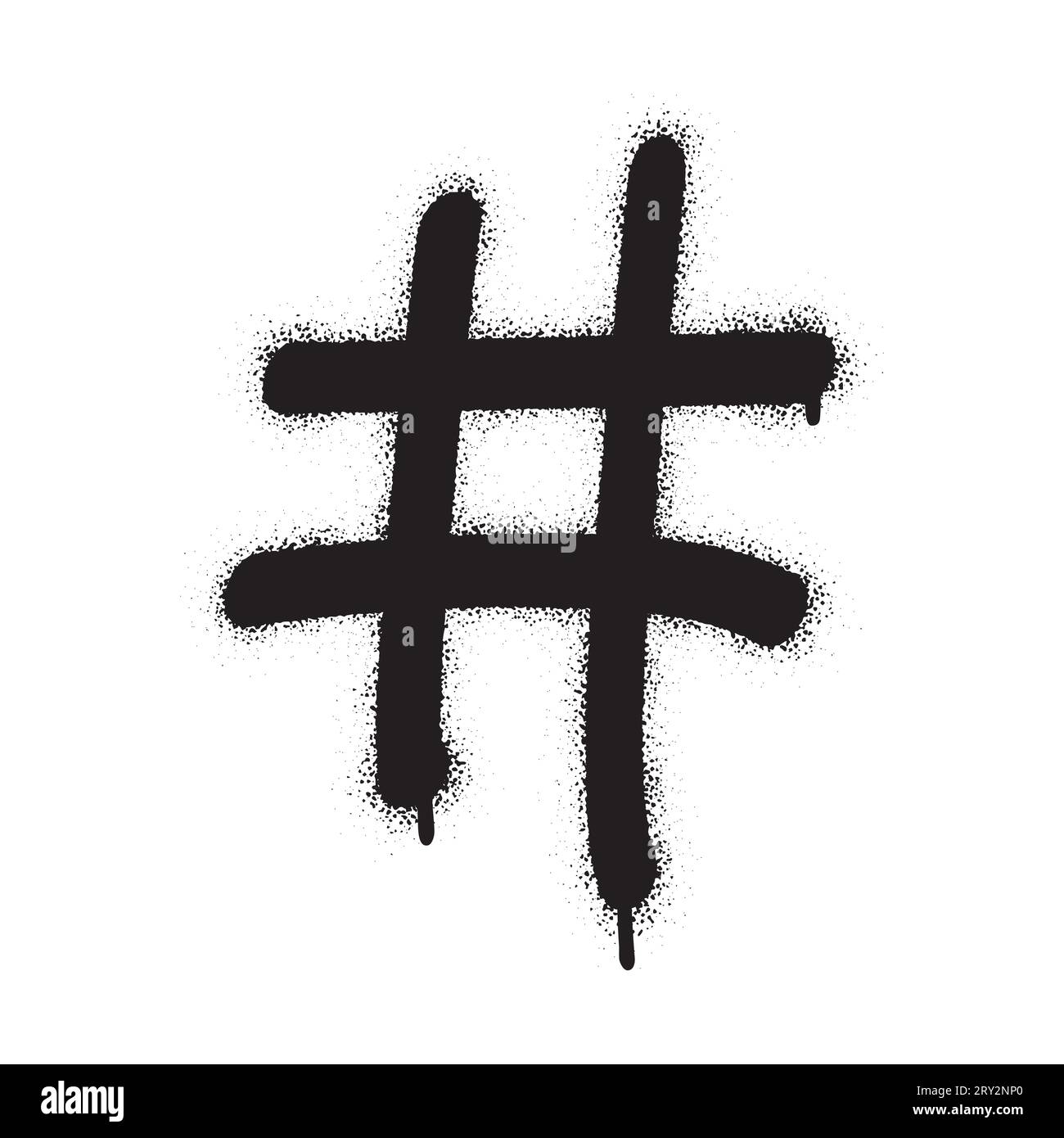 Hashtag spray paint graffiti symbol.White background Stock Vector Image ...