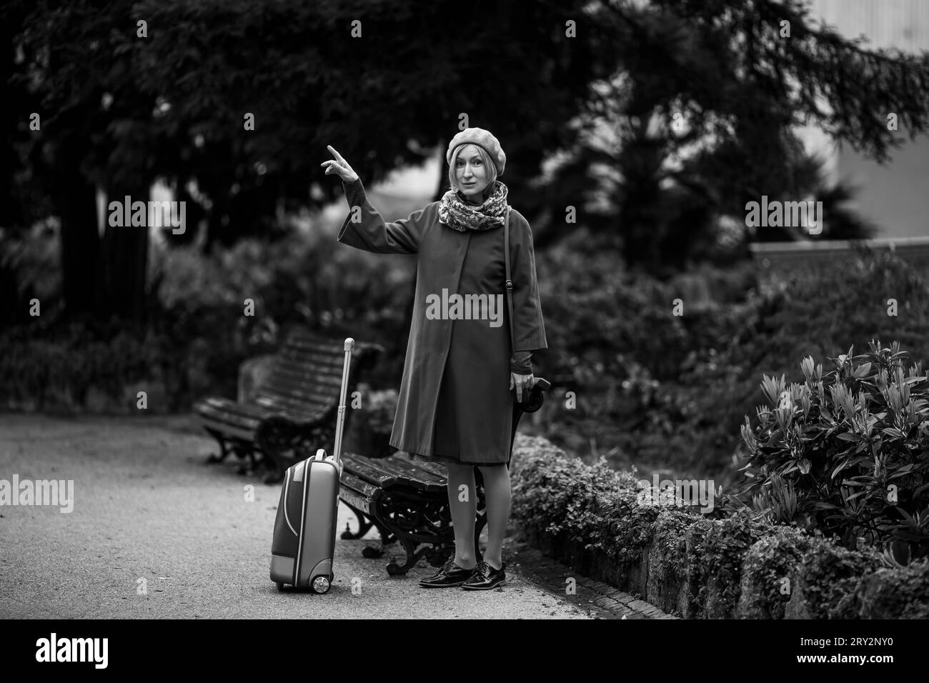 Beautiful picture of lady finger Black and White Stock Photos & Images ...