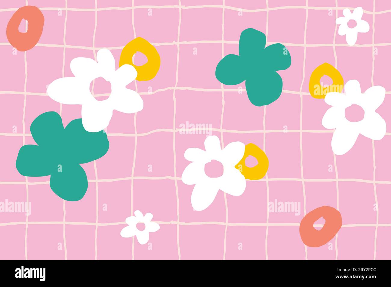 Naive abstract cute squiggle shapes prints. retro brutalist aesthetic ...