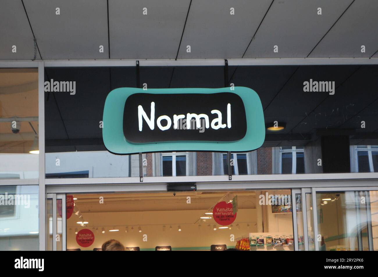 Copenhagen/Denmark/28 September 2023/.People pass by Normal store in ...