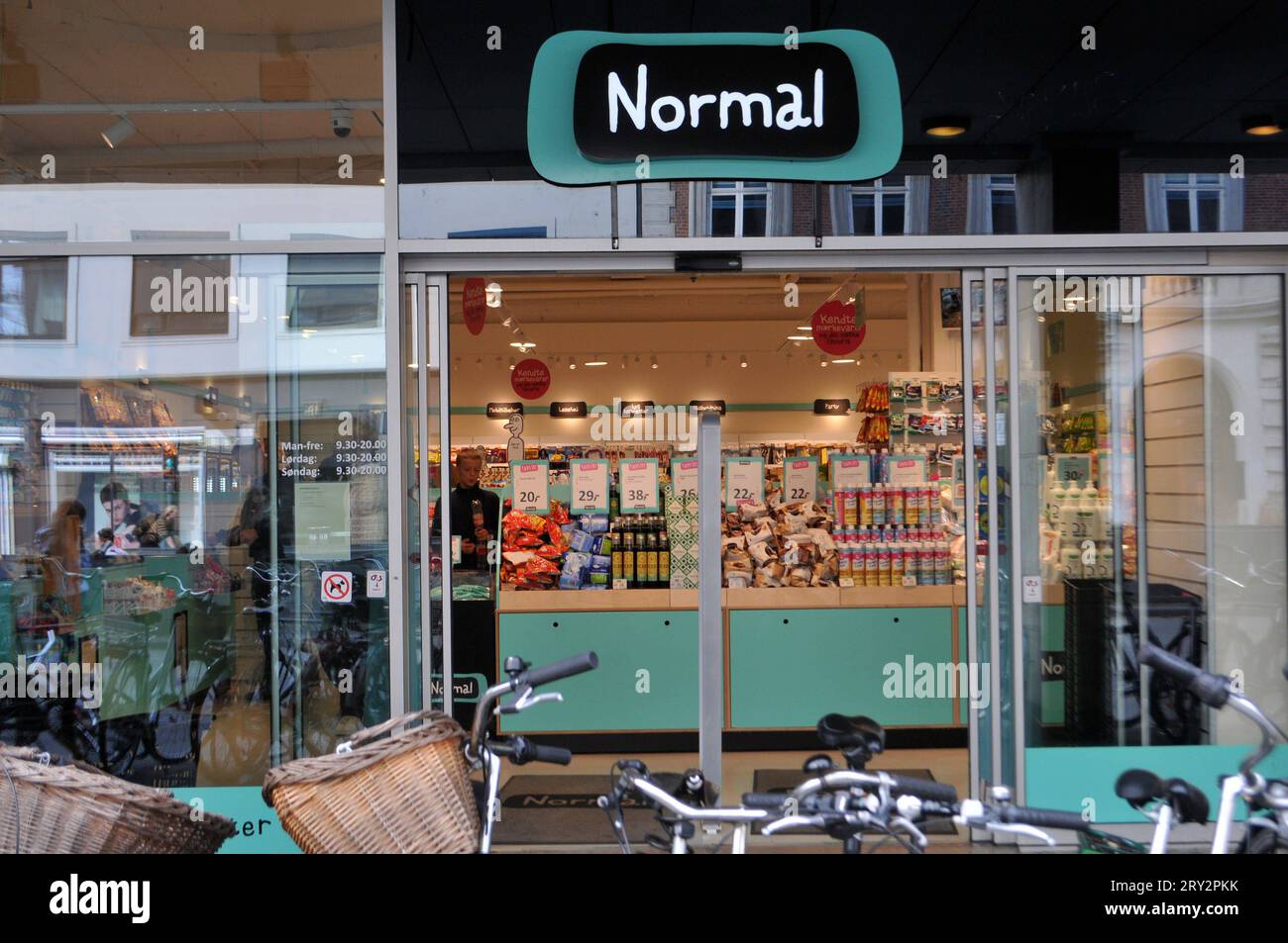 Copenhagen/Denmark/28 September 2023/.People pass by Normal store in ...