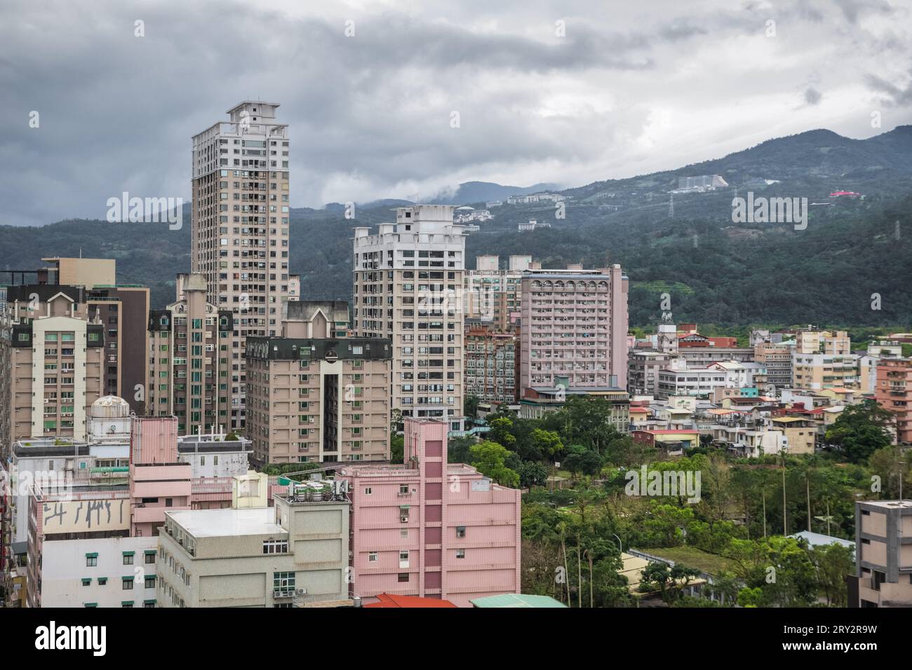Mixture of old housings and new development in Jiaoxi, a rural township ...