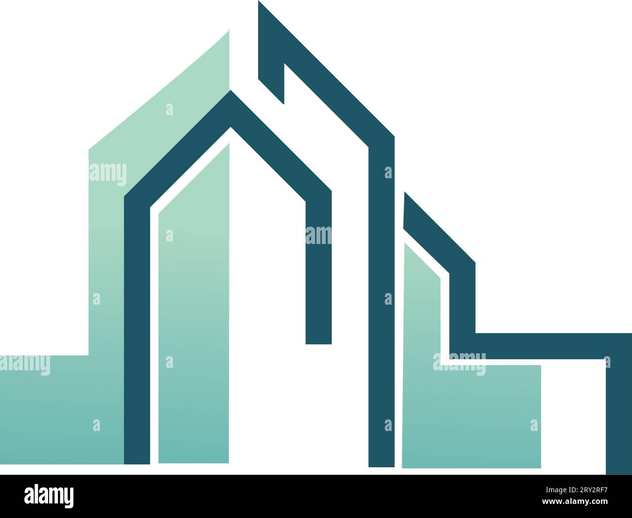 Skyscrapers and apartments, building architecture Stock Vector Image ...