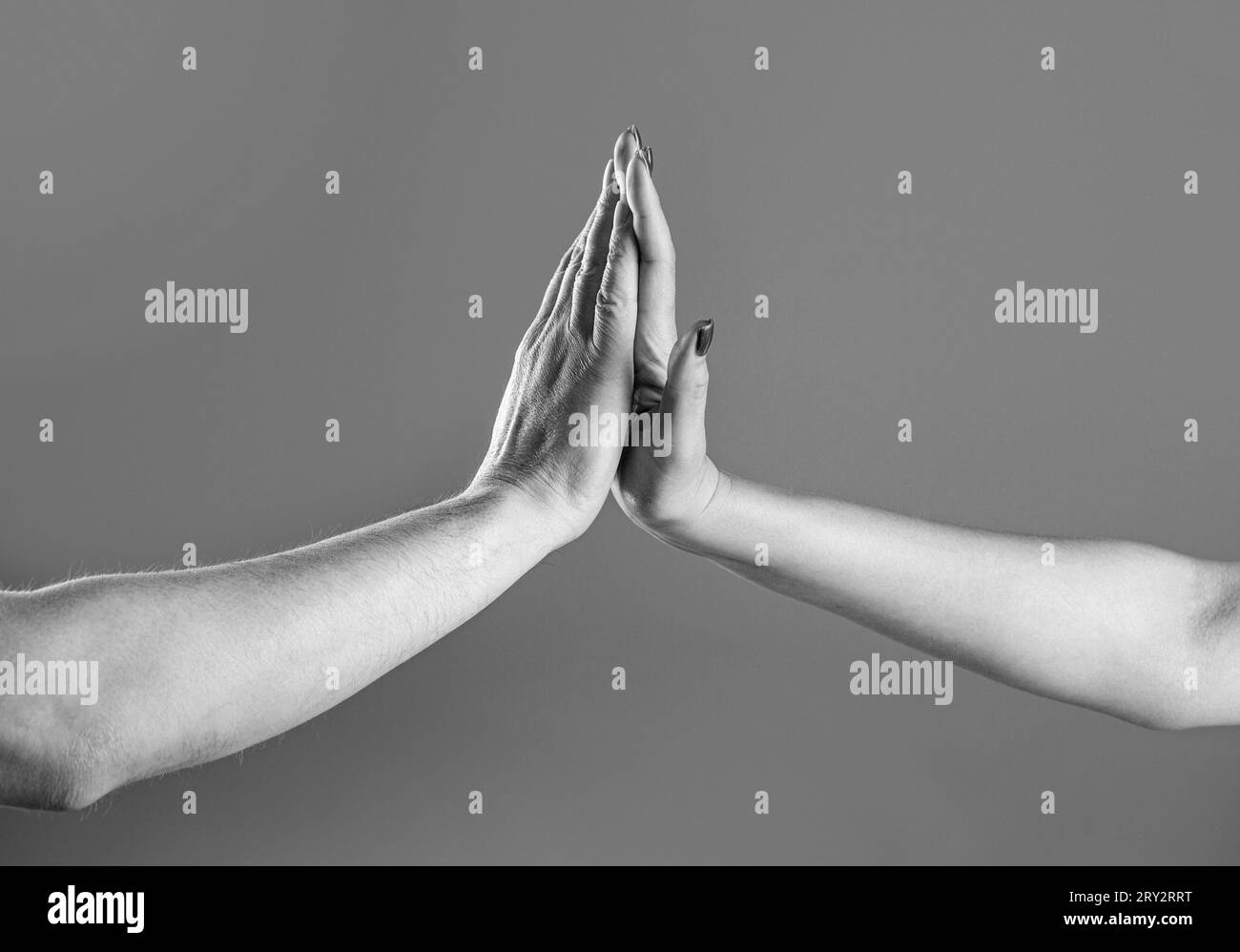 High-five gesture and tenderness of friendship. High five concept for ...